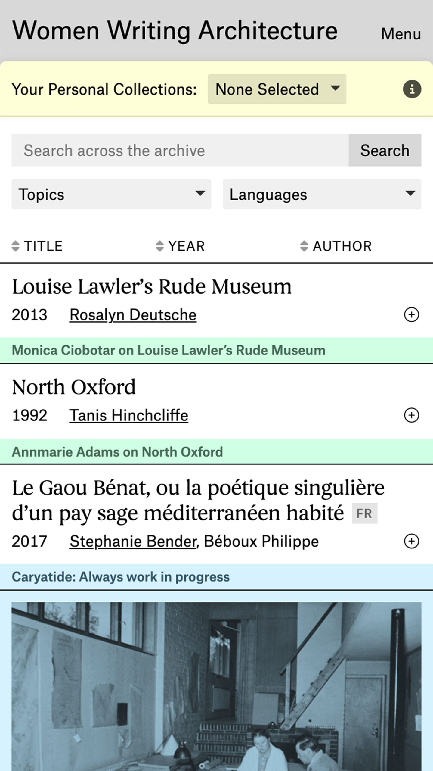 Women Writing Architecture Rectangle